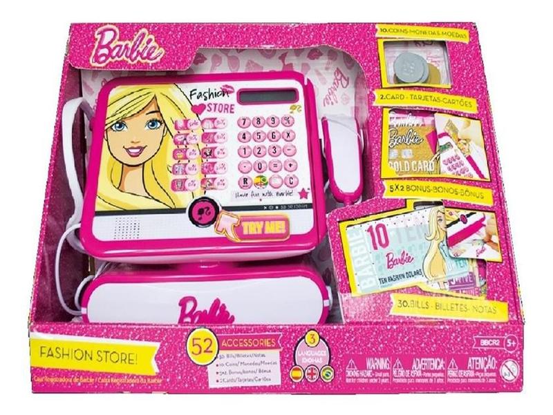 Caixa Registradora De Luxo Da Barbie F00247 - Fun - Caixa Registradora ...