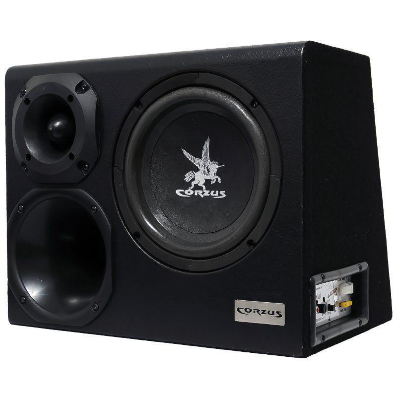 Caixa Som Automotivo Amplificada Trio 8 300W Rms Corzus CXT300-8 com ...