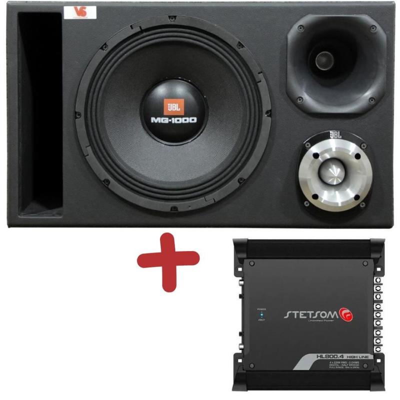 Caixa Trio 100% Jbl Woofer Mg-1000 + D200 + St400 + Módulo - ViniSound ...