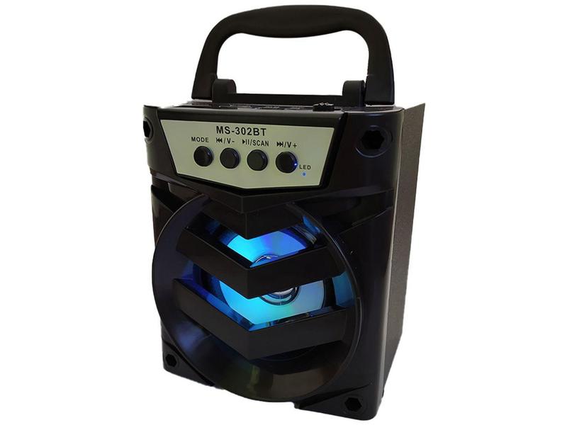 Caixinha de Som Portátil 6W Bluetooth Usb Sd c/ LED - Mobile Multimedia ...