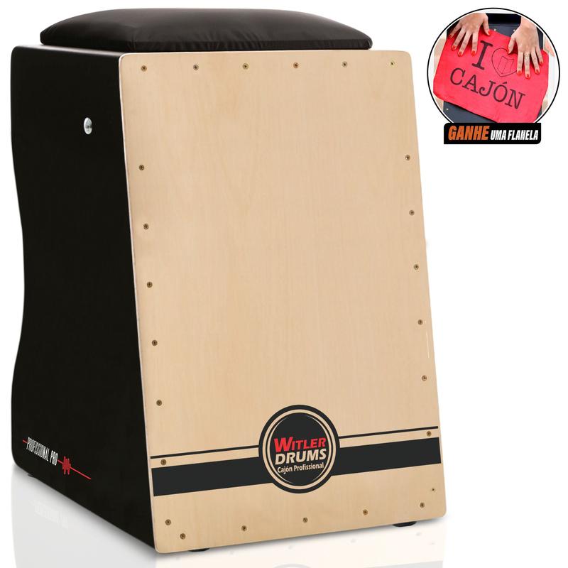 Cajón elétrico pro inclinado witler drums natural - Cajon - Magazine Luiza