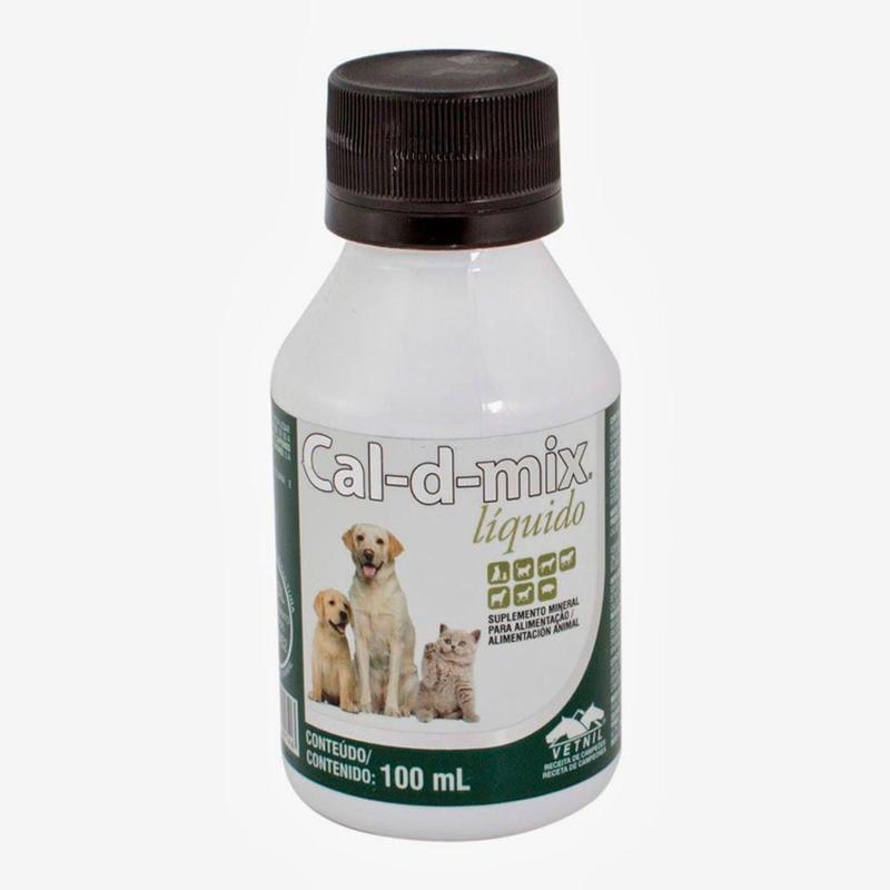 CAL-D-MIX LÍQUIDO - frasco com 100ml - Vetnil - Vitaminas e Suplementos ...