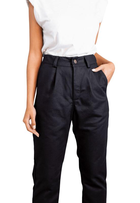 Calça Cenoura Clochar Linho Bolso Faca Tendencia Blogueira - MEIMI ...