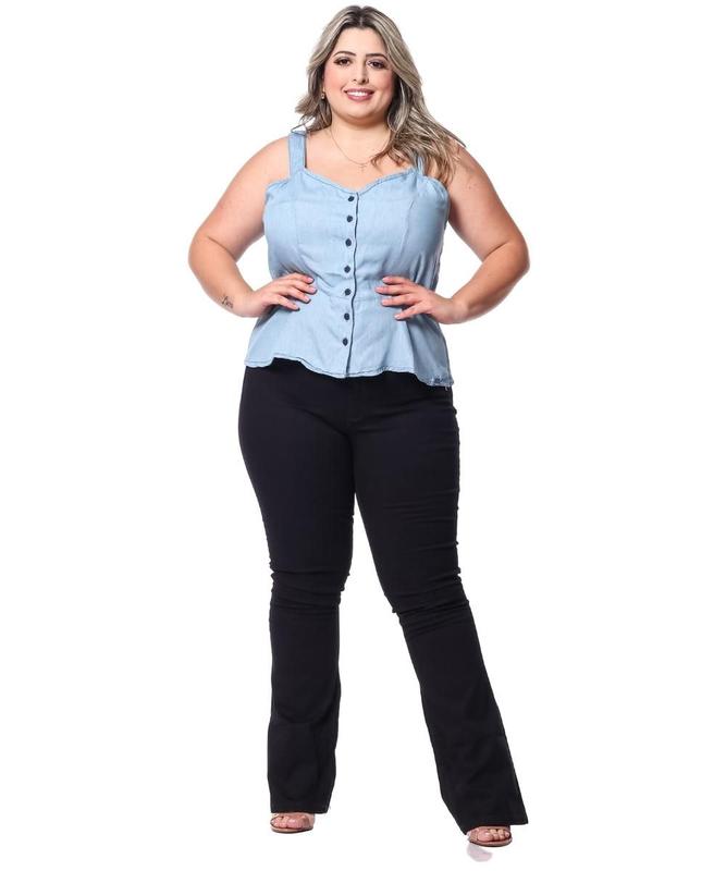 Calça Feminina Plus Size Flare Allmaria - Razon Jeans - Calça Plus Size ...