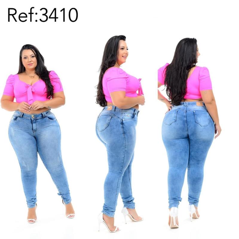 Calça Feminina Plus size Jeans com Lycra Premium 46 ao 56 - Xtracharmy ...