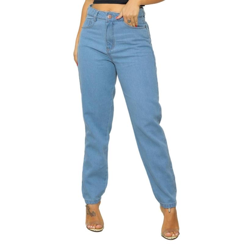 Calça Jeans Feminina Mom Lançamento Pantalona Blogueira - Calça ...