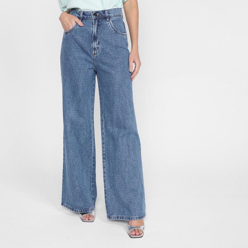 Calça Jeans Lança Perfume Wide Leg Super High Feminina - Calça Jeans ...