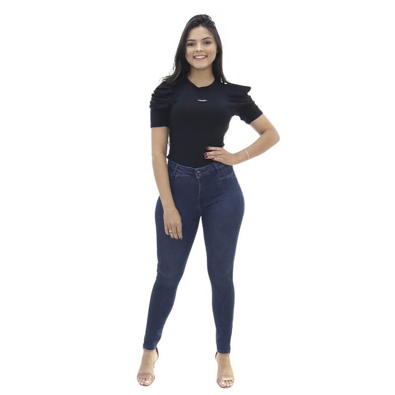 Calça Jeans Miller Feminina Cintura Alta Azul Escuro Skinny - Miller ...