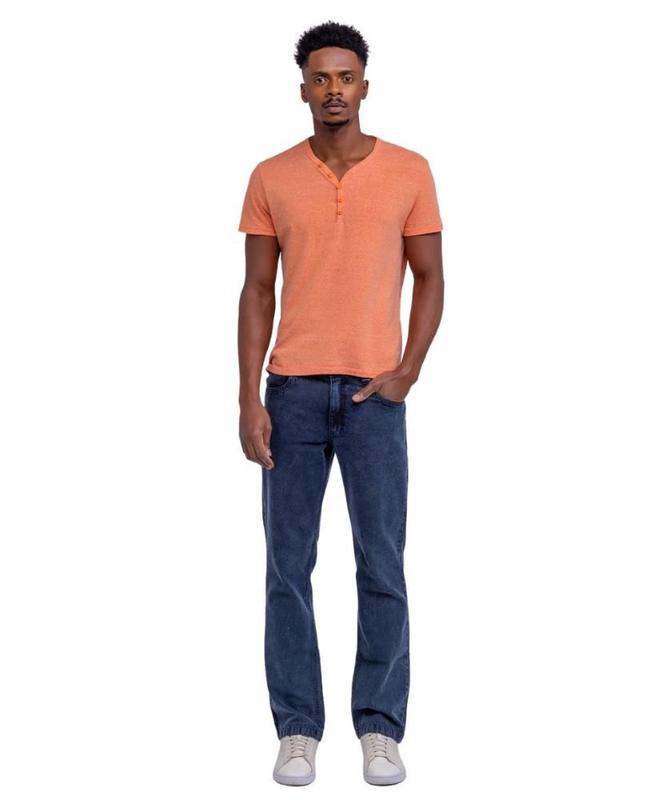 Calça Jeans Reta Masculina Allmaria Cós Baixo Básica Estilo - Shyros ...