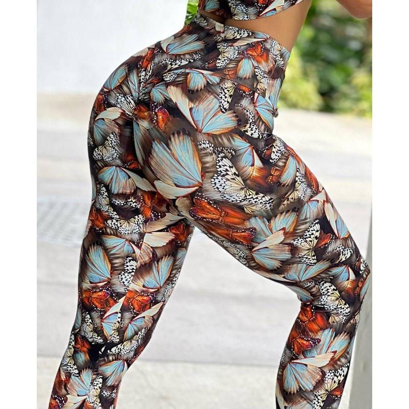 Calça Legging com franzido Empina Bumbum Princess Butterfly - Claudia ...