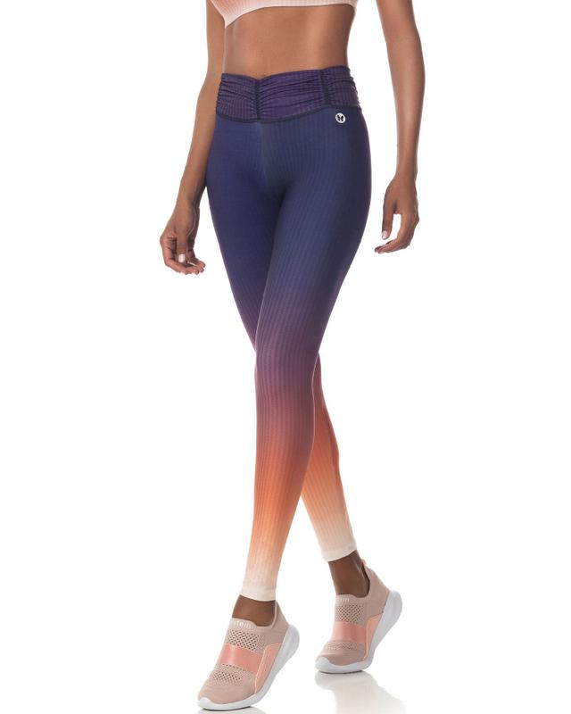 Calça Legging Cos Frufru Topazio Laranja Vestem Academia - Calça ...