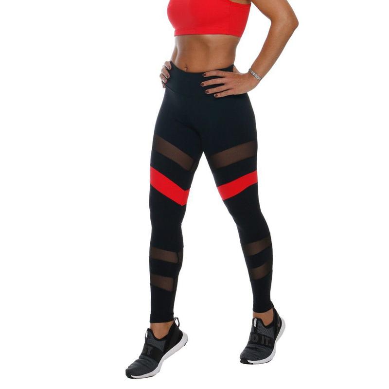 Calça Legging Feminina Miss Blessed Recortes Tule Preto - Calça Legging ...