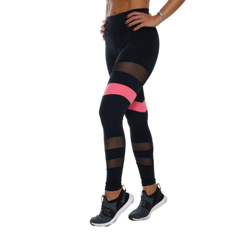 Calça Legging Feminina Miss Blessed Recortes Tule Preto - Calça Legging ...