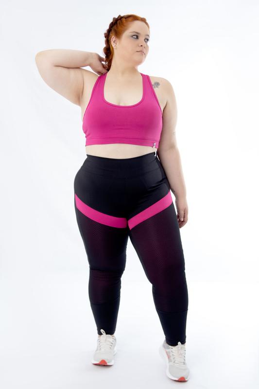 Calça Legging Juliana PLUS SIZE moda Academia roupas Fitness dia-dia ...