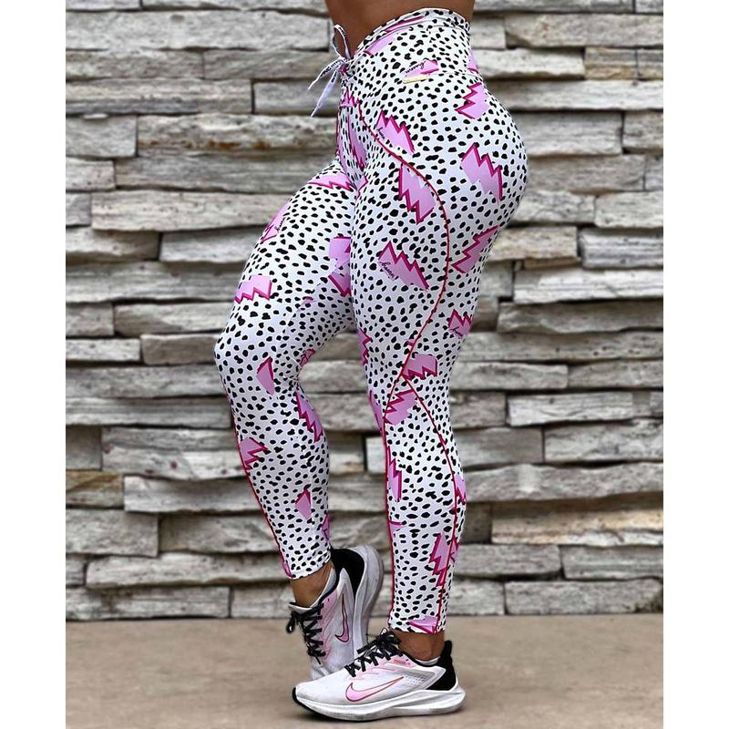 Calça Legging Linear com franzido Empina Bumbum Eletric - Claudia Rosa ...