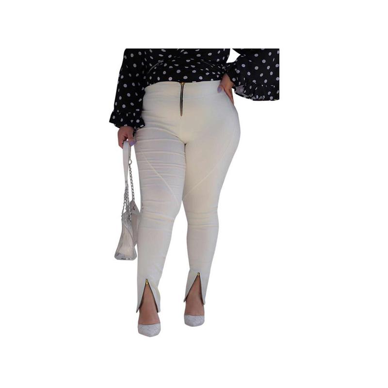 Calça Plus Size Bengaline Feminina Montaria Zipper Aumenta Bumbum G1 ...