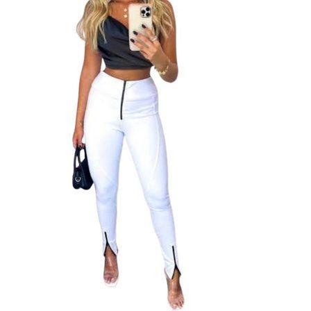 Calça Plus Size Bengaline Feminina Montaria Zipper Aumenta Bumbum G1 ...