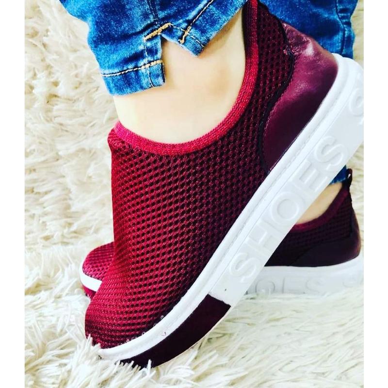 calce facil tenis casual feminino e masculino tenis Tela Sola Alta Slip ...