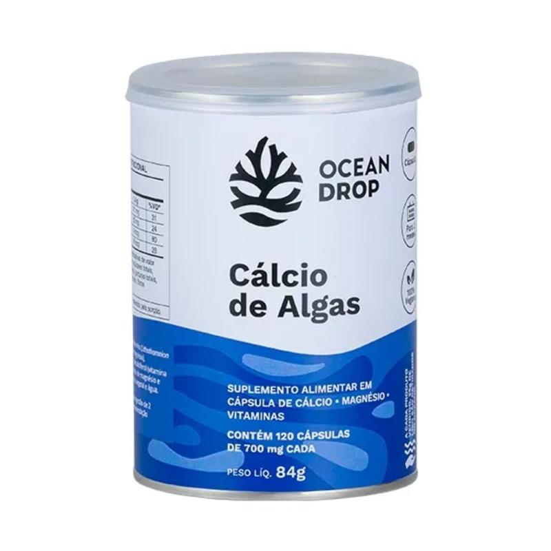 Calcio De Alga 120 Capsulas De 700mg Ocean Drop - Cálcio - Magazine Luiza
