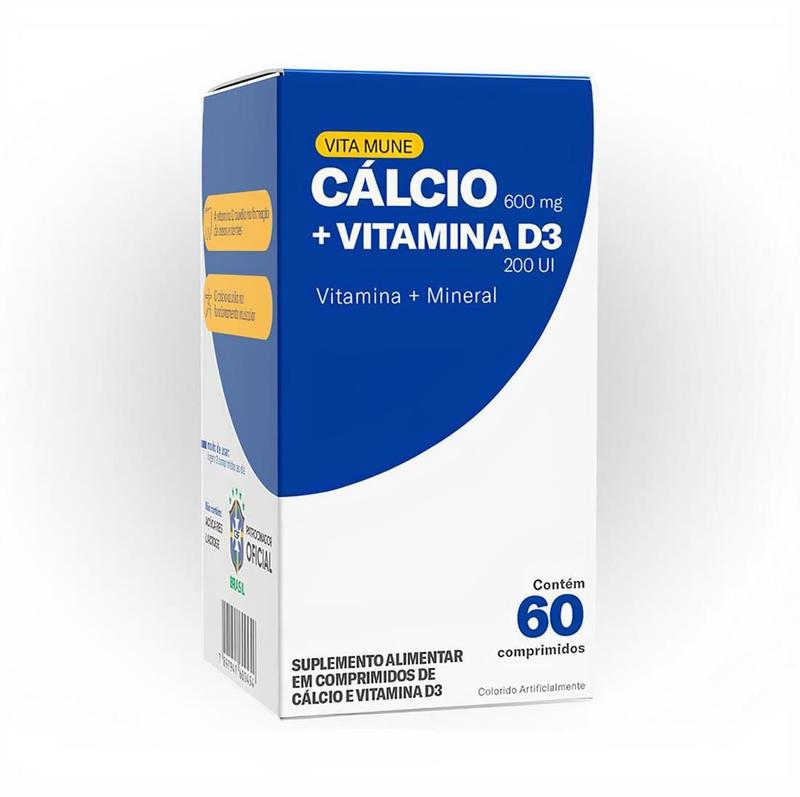 Cálcio + Vitamina D3 em Suplemento Alimentar 60 Cápsulas Cimed - Kit de ...