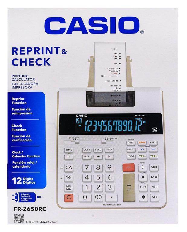 Calculadora Casio FR-2650RC Com Bobina Bivolt - Branco - Calculadora - Magazine Luiza