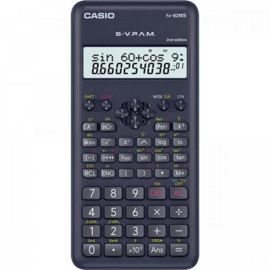 Calculadora Científica Casio 10 Dígitos - 240 Funções FX-82MS-2 Preta ...