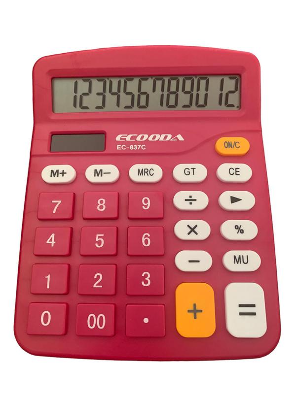 Calculadora De Mesa Visor Grande 12 Dígitos Comercial Escritório Escolar - Misaki - Calculadora ...