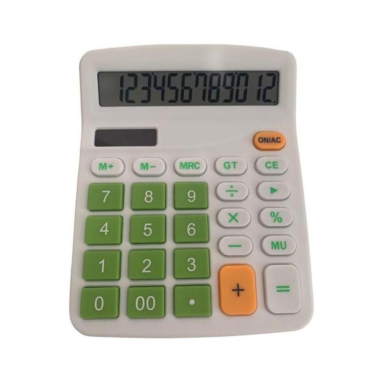 Calculadora eletrônica de mesa visor com 12 dígitos, com teclas grandes ...