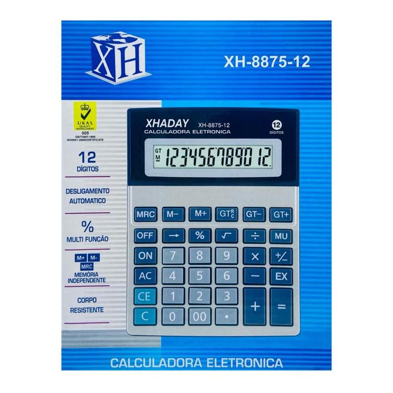 Calculadora Eletrônica XH88 12 Dígitos - Calculadora - Magazine Luiza