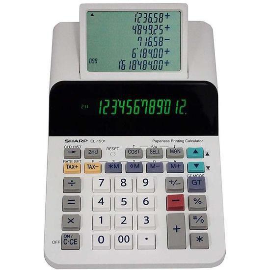 Calculadora Sharp EL-1501 12 Digitos - White - Calculadora - Magazine Luiza