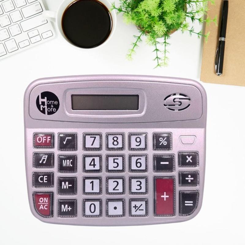 Calculadora Simples de Mesa Eletrônica Digital Grande Escritório Com ...