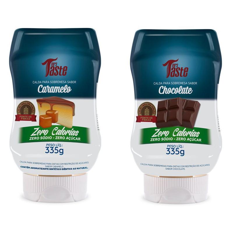 Calda Caramelo + Calda Chocolate - Zero Açúcar - Mrs Taste - Smart ...