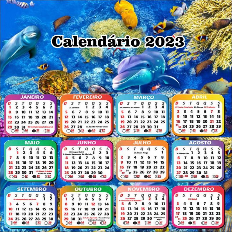 Calendário 2023 no azulejo - Giancarlo personalizados - Calendário ...