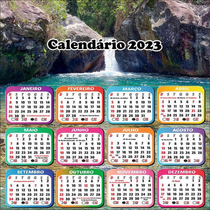 Calendário 2023 no azulejo - Giancarlo personalizados - Calendário ...