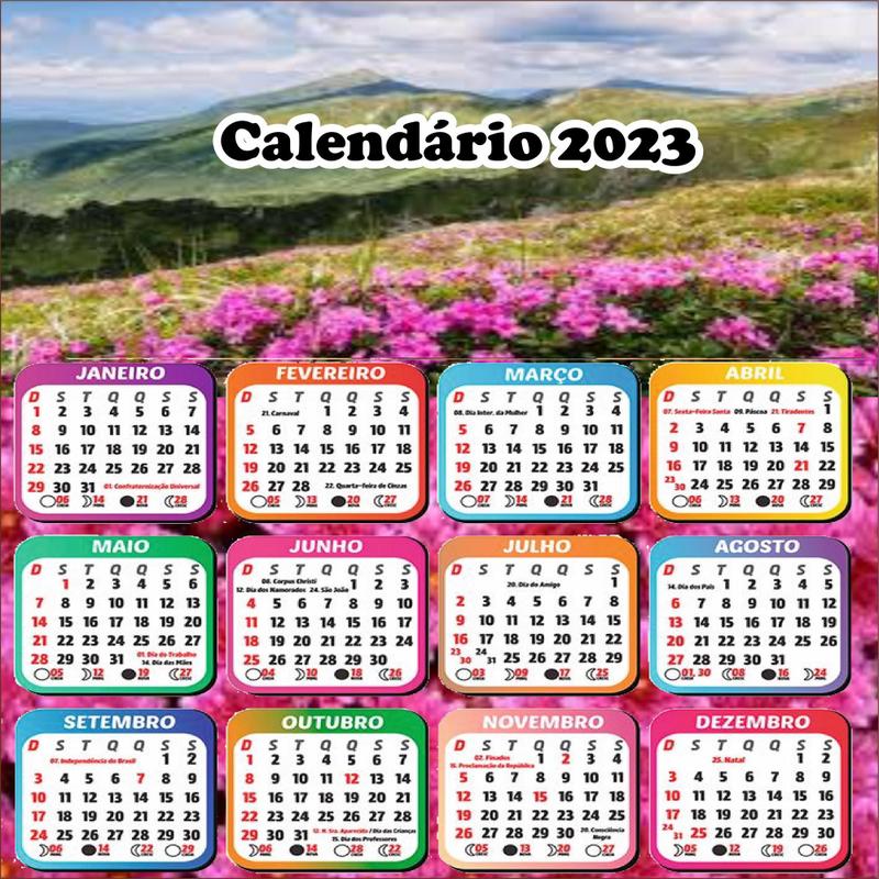 Calendário 2023 no azulejo - Giancarlo personalizados - Calendário ...