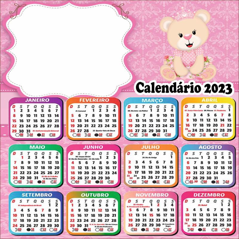 Calendário 2023 no azulejo - Giancarlo personalizados - Calendário ...