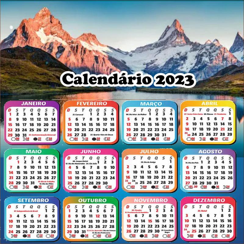 Calendário 2023 no azulejo - Giancarlo personalizados - Calendário ...