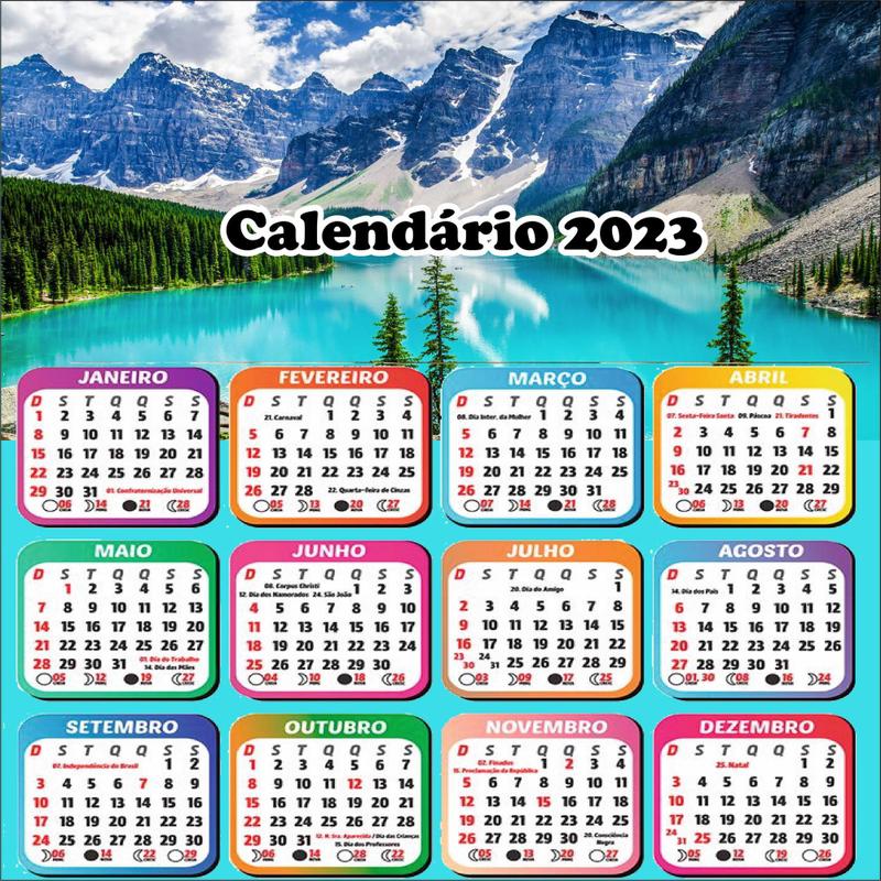 Calendário 2023 no azulejo - Giancarlo personalizados - Calendário ...