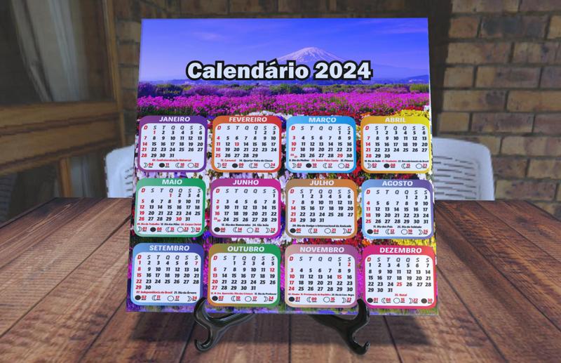 Calendário 2024 no azulejo - Giancarlo Personalizados - Calendário ...