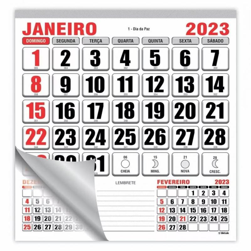 Calendario/ bloco 2024 / 100 und. / med. 20,5x22cm - MB GRAFICA ...