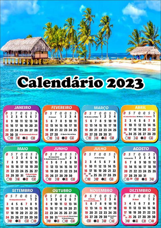 Calendário com imã 2023 - Giancarlo personalizados - Calendário ...