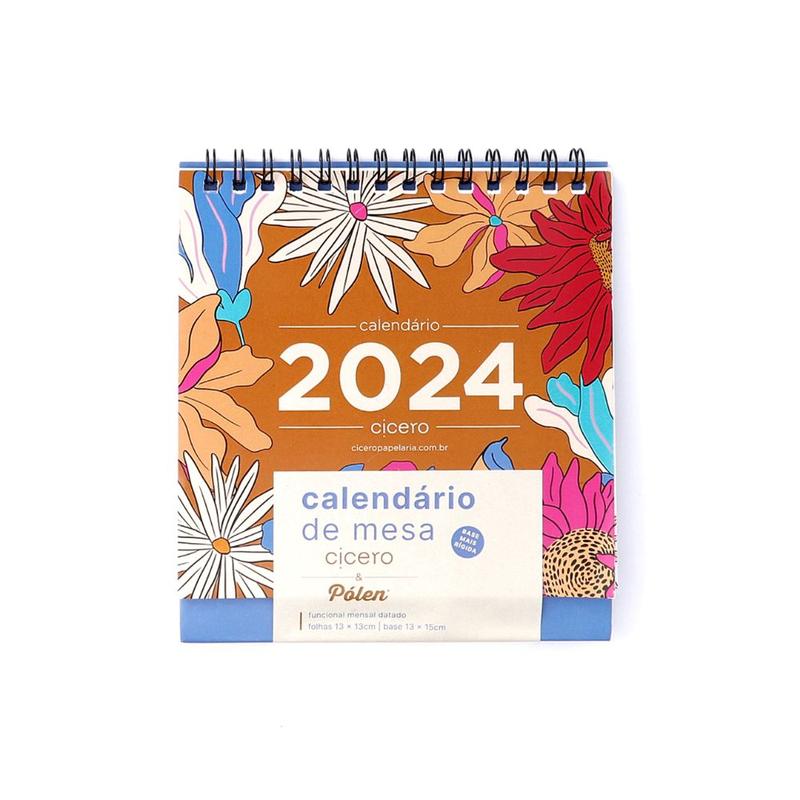Calendário de Mesa 2024 CICERO Mensal 13 x 15cm - Cícero - Calendário ...