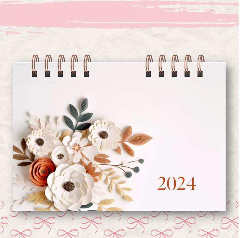 Calendário de Mesa Horizontal 2024 15x21cm - Produto Artesanal - DNA de ...