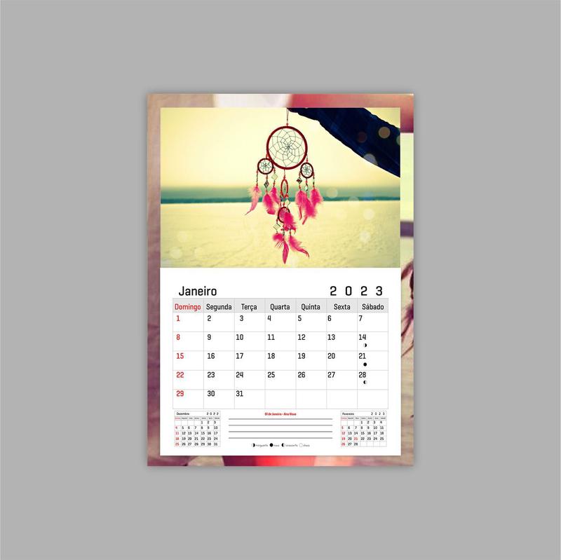 Calendário de parede 2023 - Personalizado - Genial Art - Calendário ...