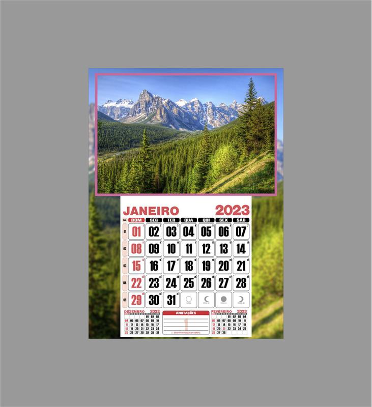 Calendário de parede 2023 - Personalizado - Genial Art - Calendário ...
