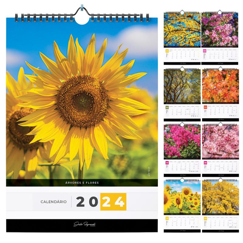 Calendário de Parede Folhinha 2024 - Natureza - JS Fotografia ...