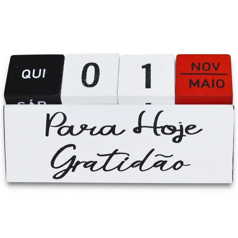 Calendário Permanente de Madeira Retangular - Gv Office - Calendário ...
