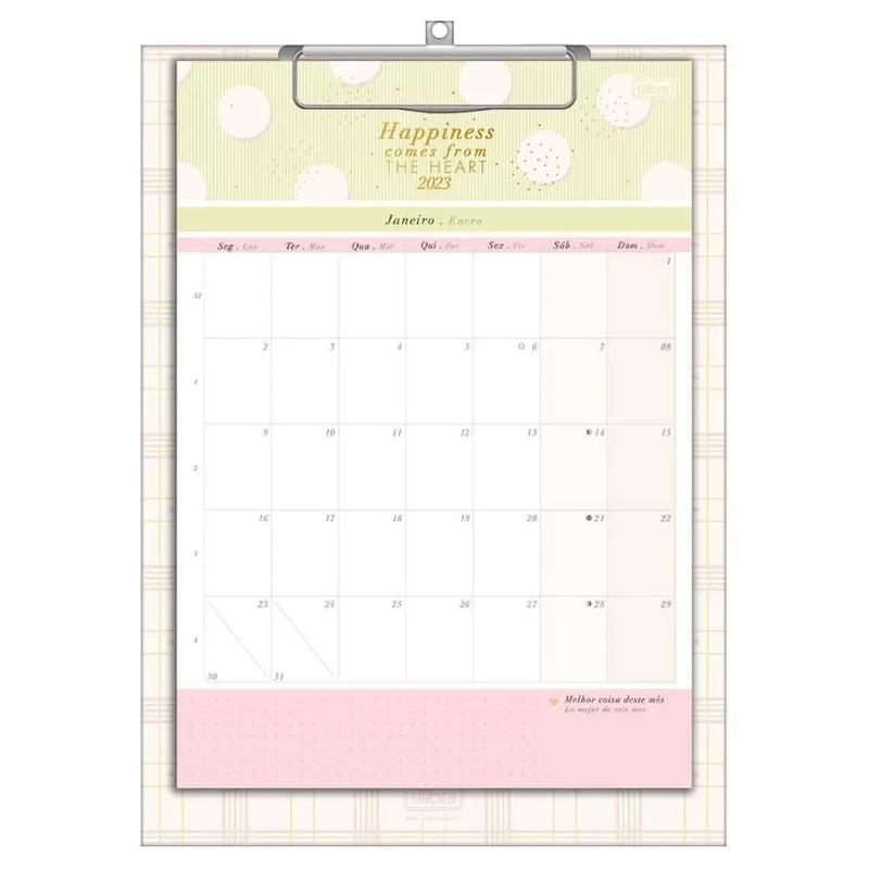 Calendario Planner Prancheta 2023 Tilibra - Calendário - Magazine Luiza