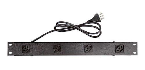 Calha para Rack 4 Tomadas - Cabo 1,20mts 10A - Pt - STR4 - SENSOR TEK ...