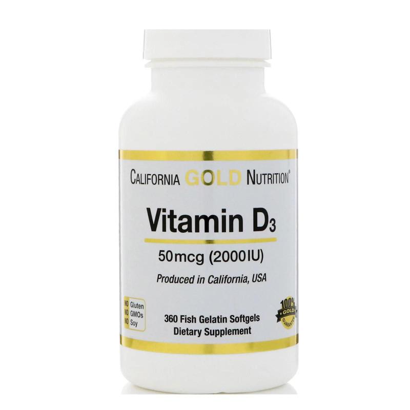 California Gold Nutrition Vitamina D3 2000Ui 360 Cápsulas - Vitaminas A ...